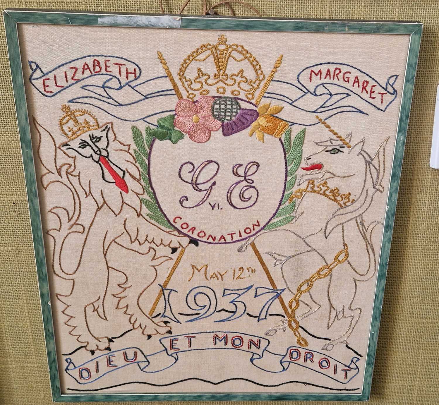 Lot 602 - Three vintage needlework pictures to include