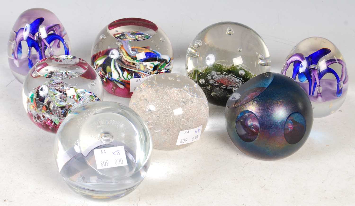 Lot 21 Eight Assorted Paperweights