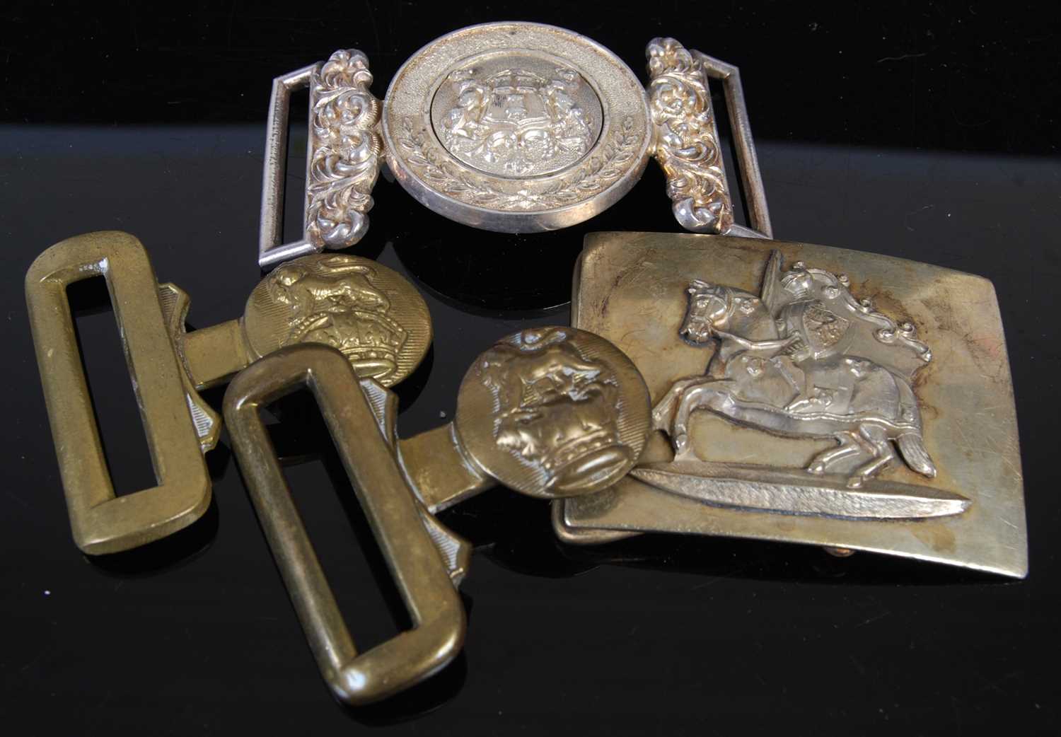 Lot 122 - Four assorted Regimental buckles/belt plates.