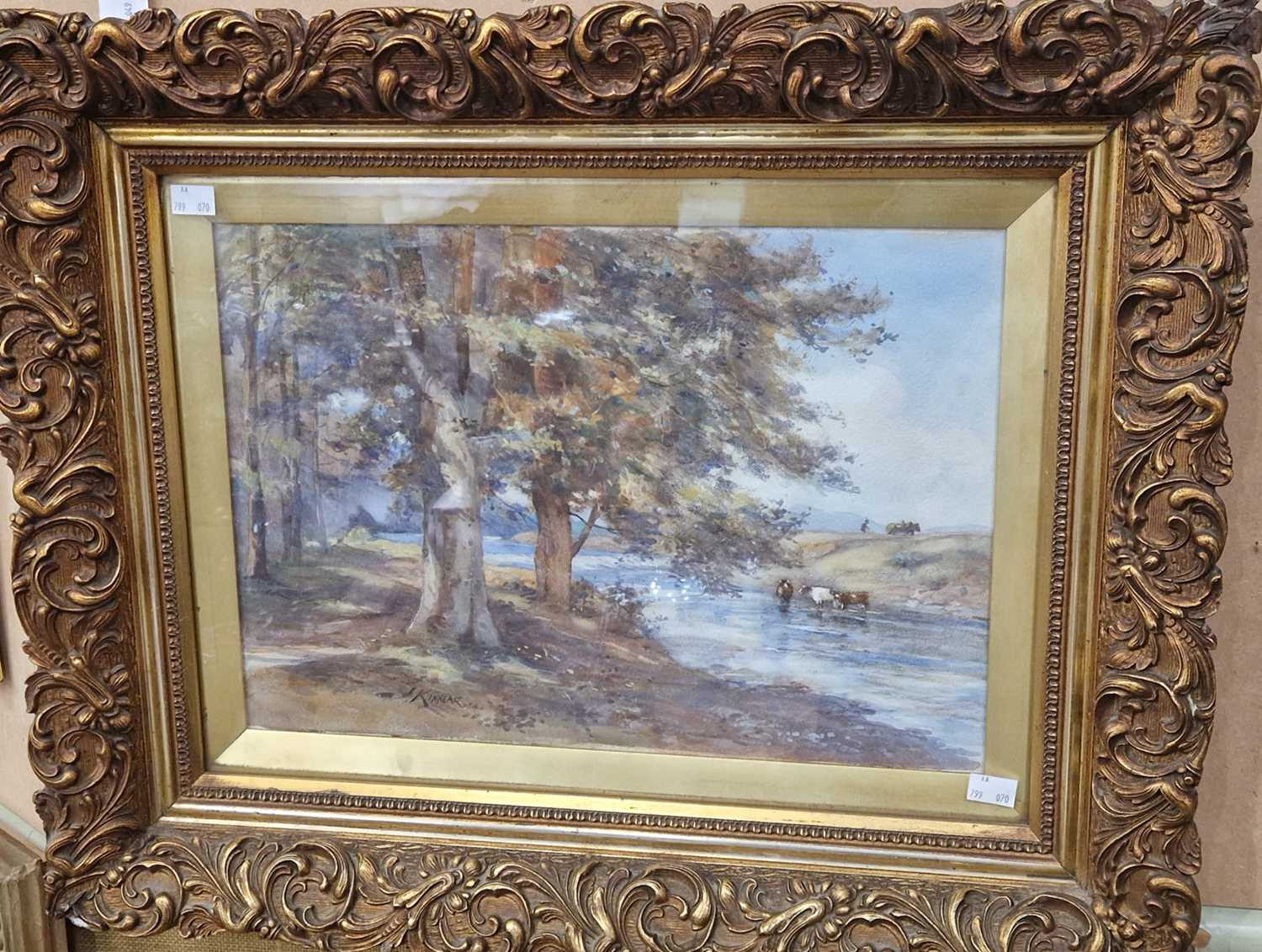 Lot 636 - James Kinnear (1846-1917) Summer Landscape