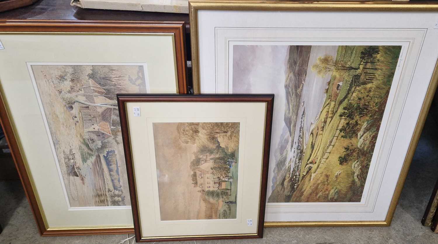 Lot 876 - J C Morrison, a watercolour of figures by a