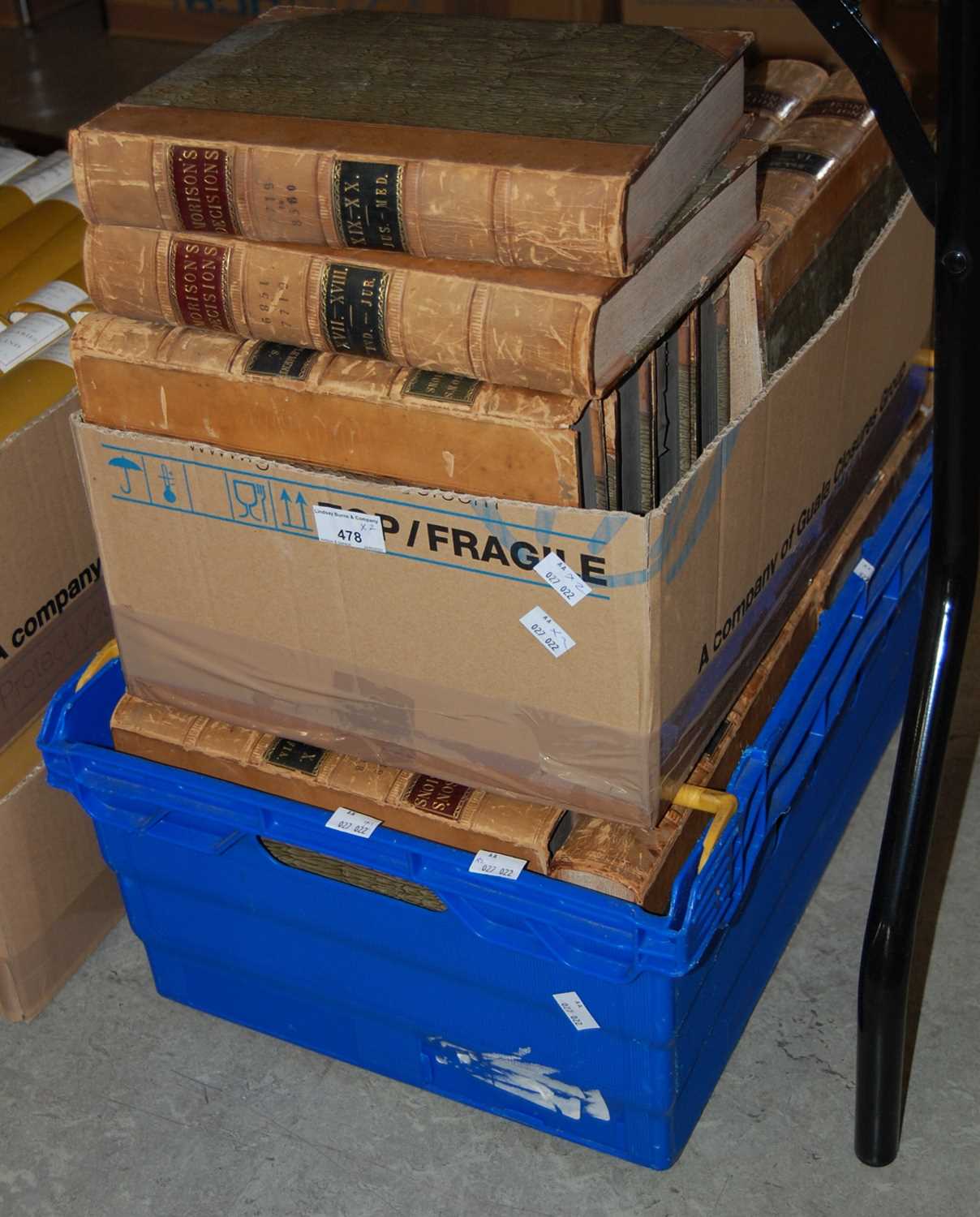 Lot 478 - Two boxes - twenty-five volumes of 'Morrison'