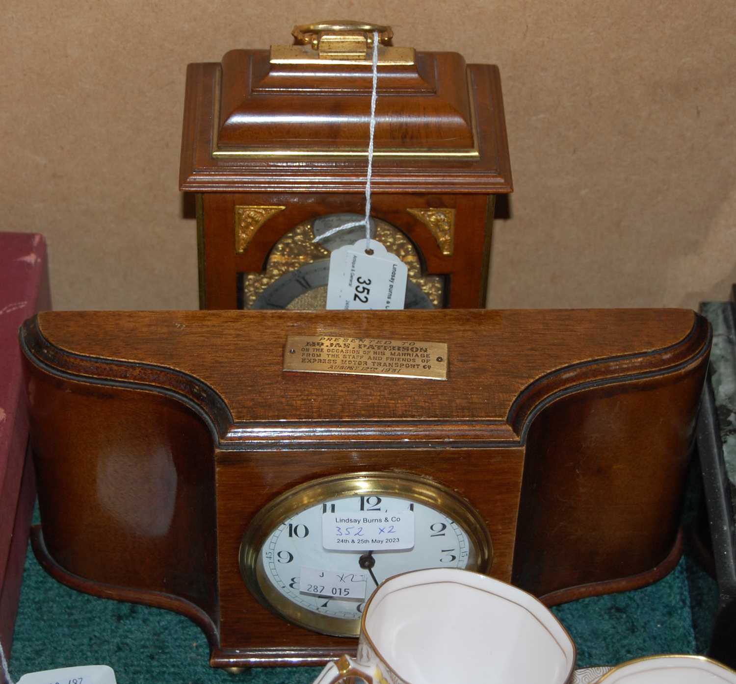 Lot 352 - A Nathan & Co of Birmingham mantle clock