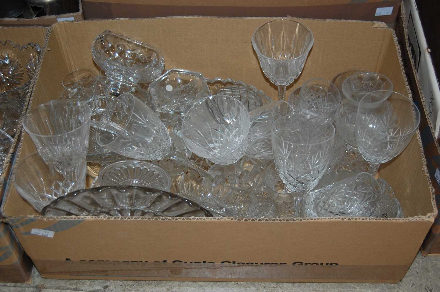 Lot 523 Two Boxes Of Mixed Glassware