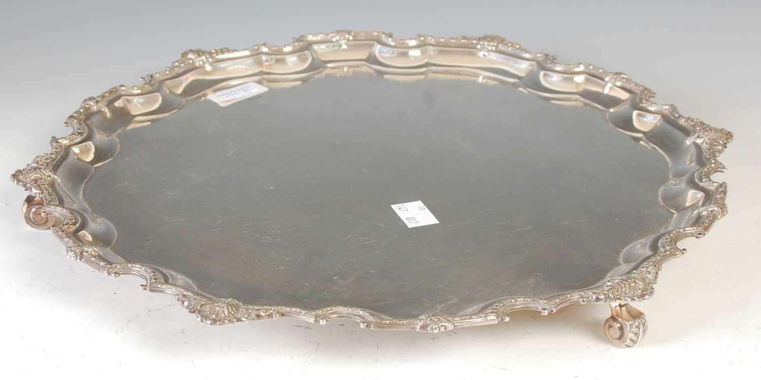 Lot 131 - An Edinburgh silver salver, makers mark of
