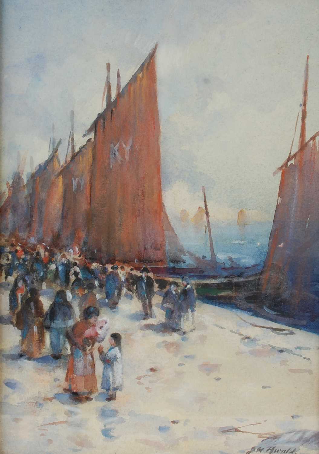 Lot 395 - James Watterson Herald (1859-1914) Quayside