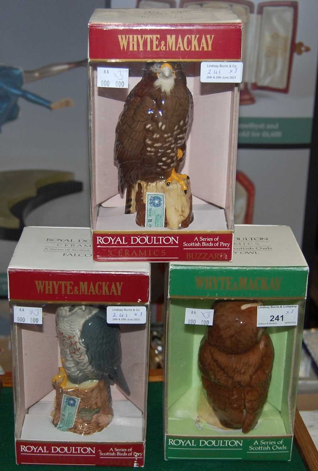 Lot 241 - Three boxed Whyte & Mackay Royal Doulton