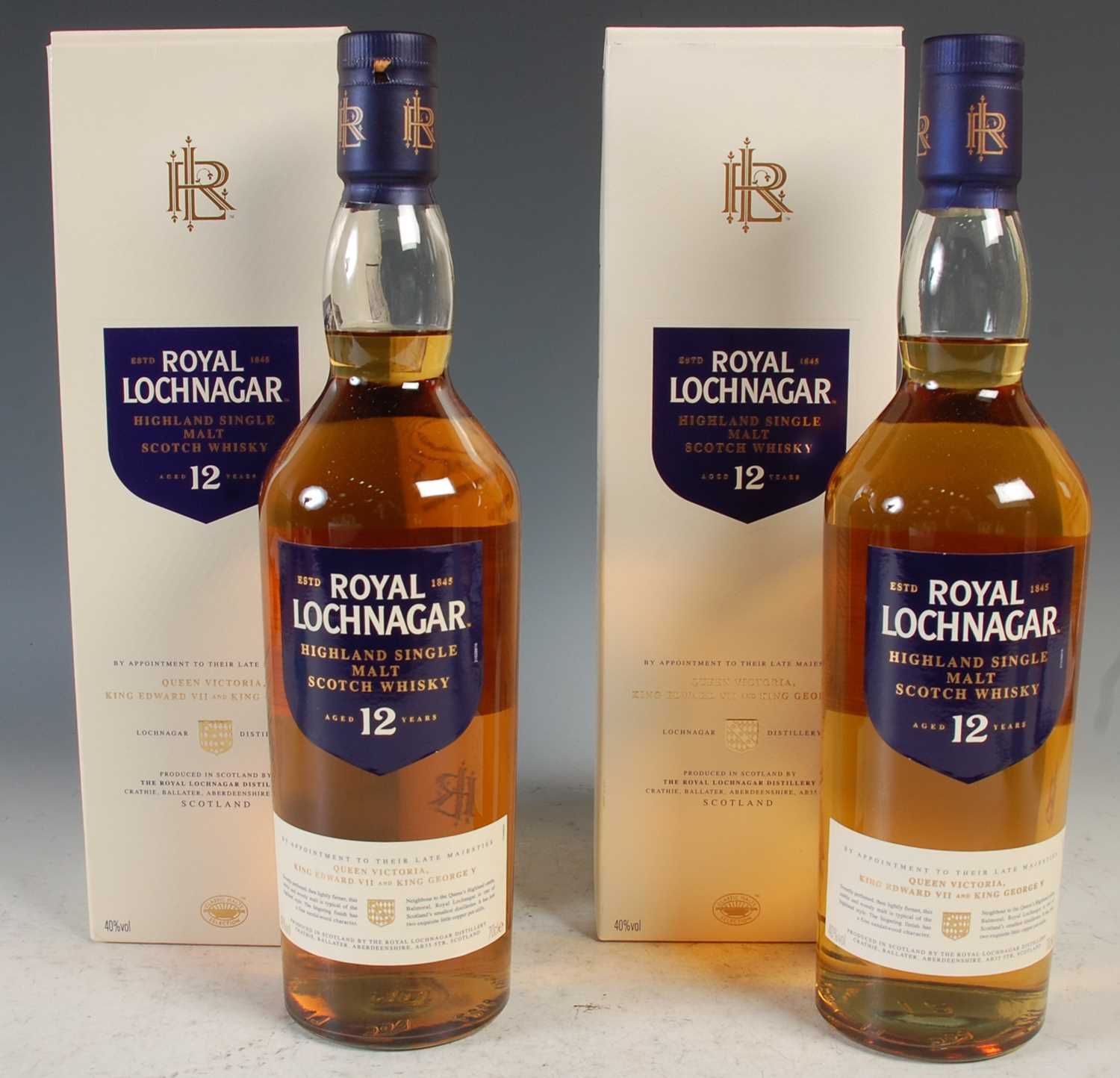 Lot 407 - Two boxed bottles of Royal Lochnager