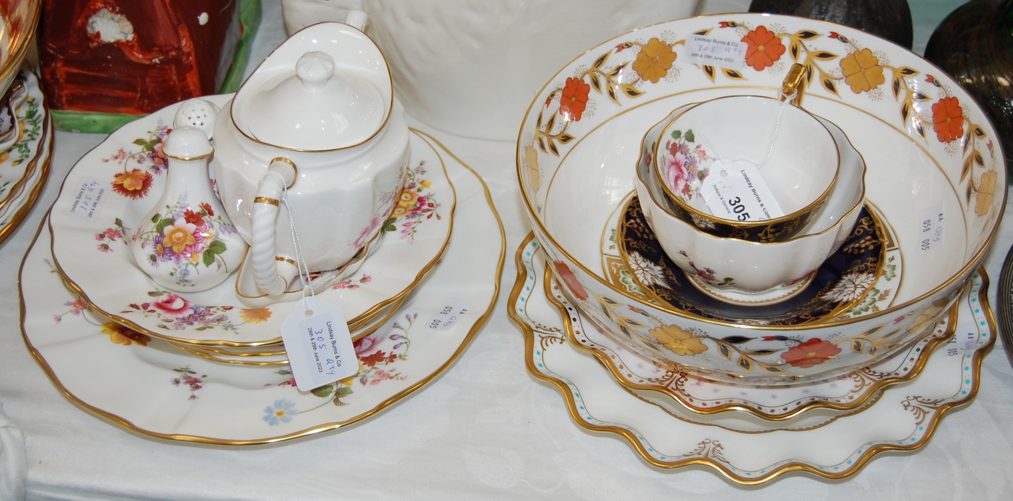 Lot 305 - A group of Royal Crown Derby table ware