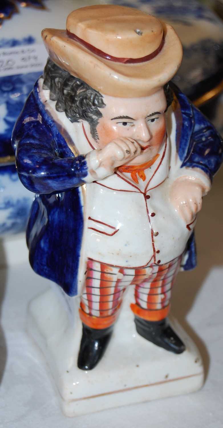 Lot 324 - Two Staffordshire flat-back clock figures