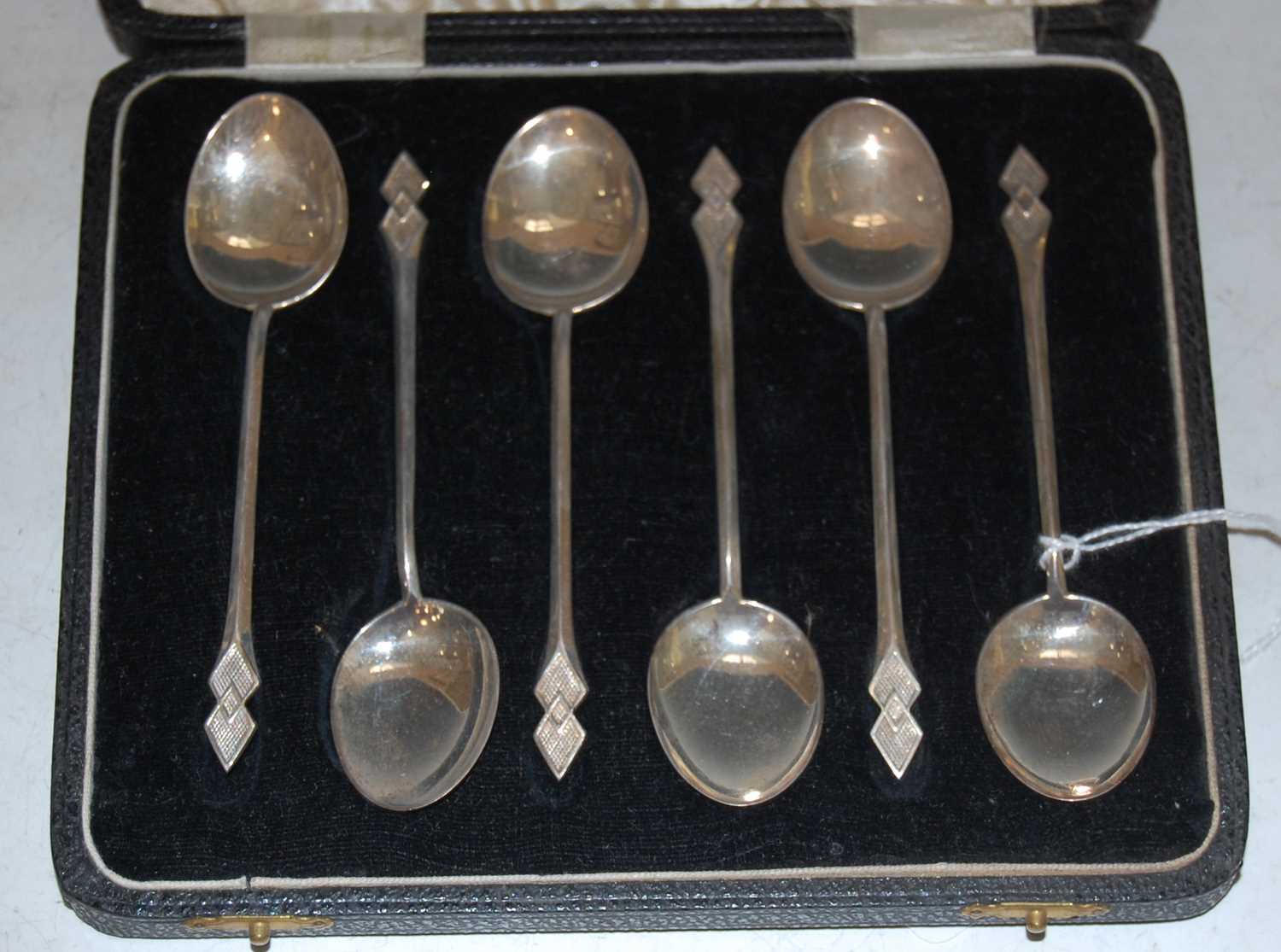 Lot 133 - A cased set of six Birmingham silver