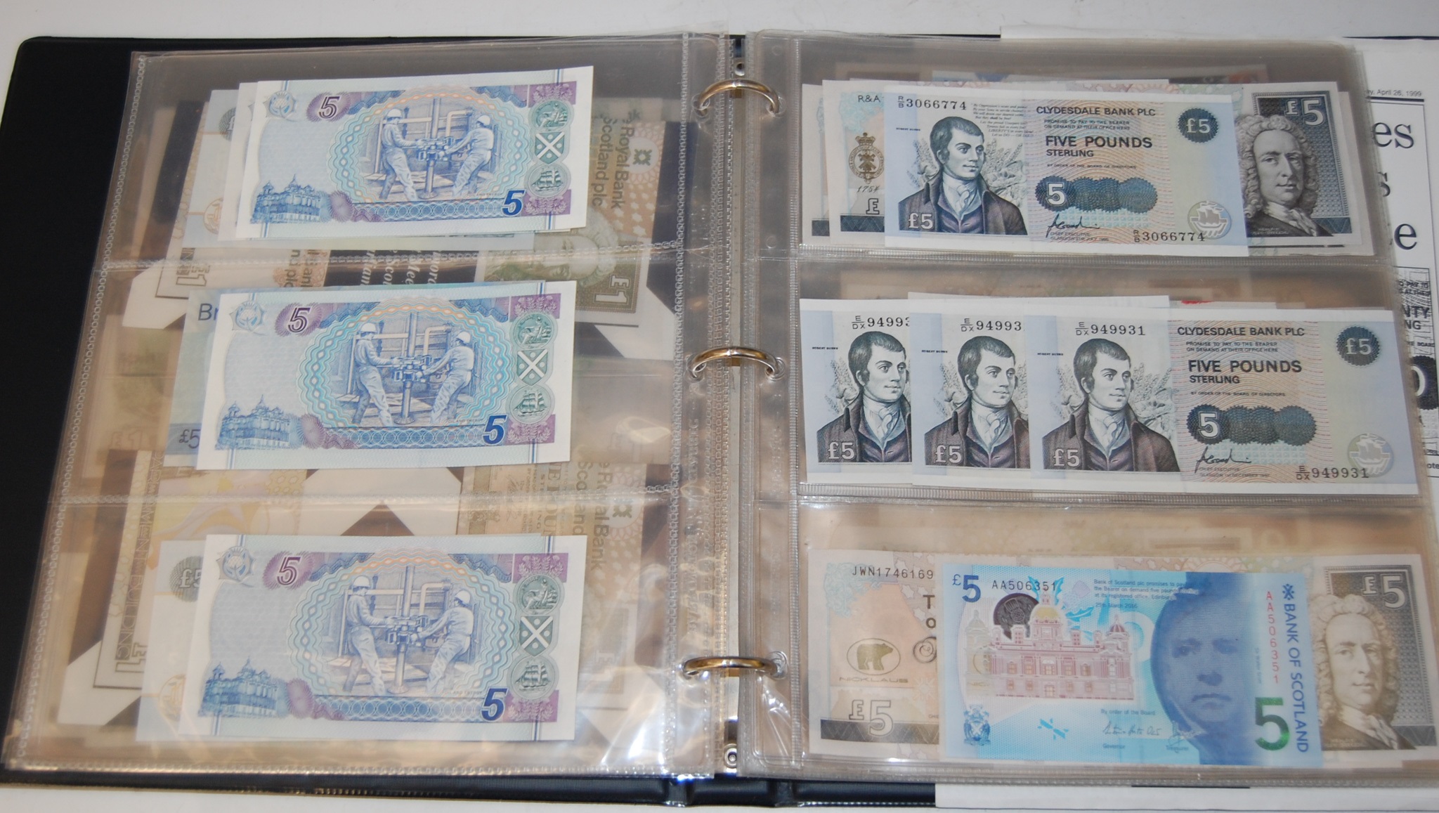 Lot 235 - Banknotes - Two folios of paper banknotes