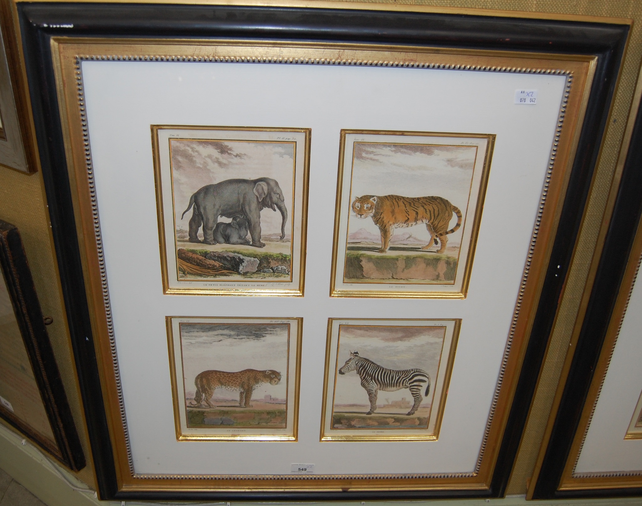 Lot 549 - Trowbridge Gallery, a pair of framed animal