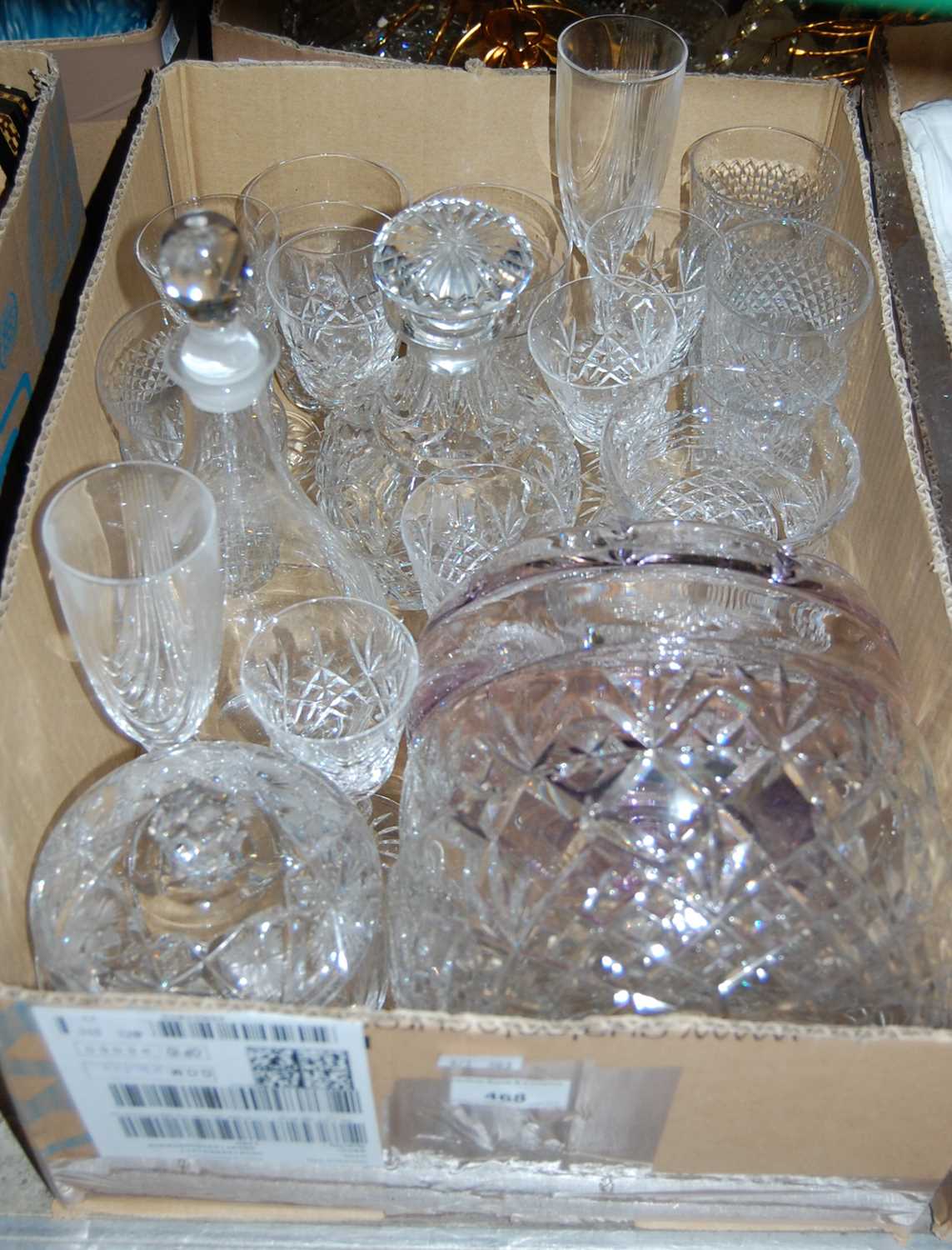 Lot 468 Box Mixed Glassware