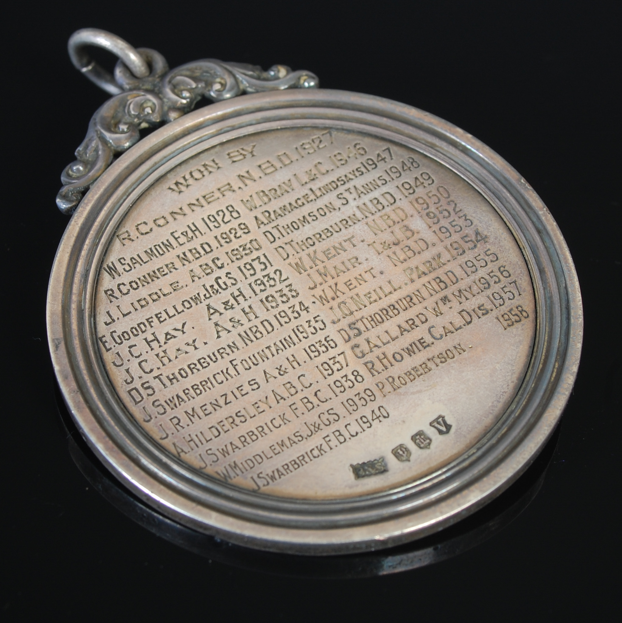 Lot 46 - A Scottish silver medal, by Brook & Sons,