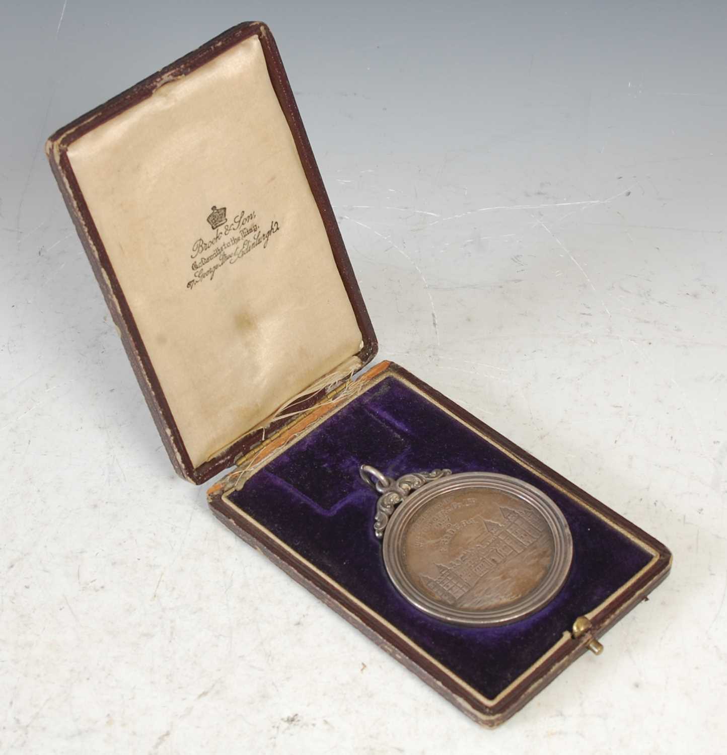 Lot 46 - A Scottish silver medal, by Brook & Sons,
