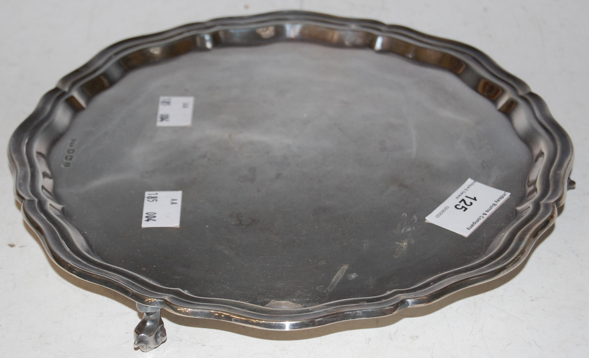 Lot 125 - A Sheffield sterling silver salver with