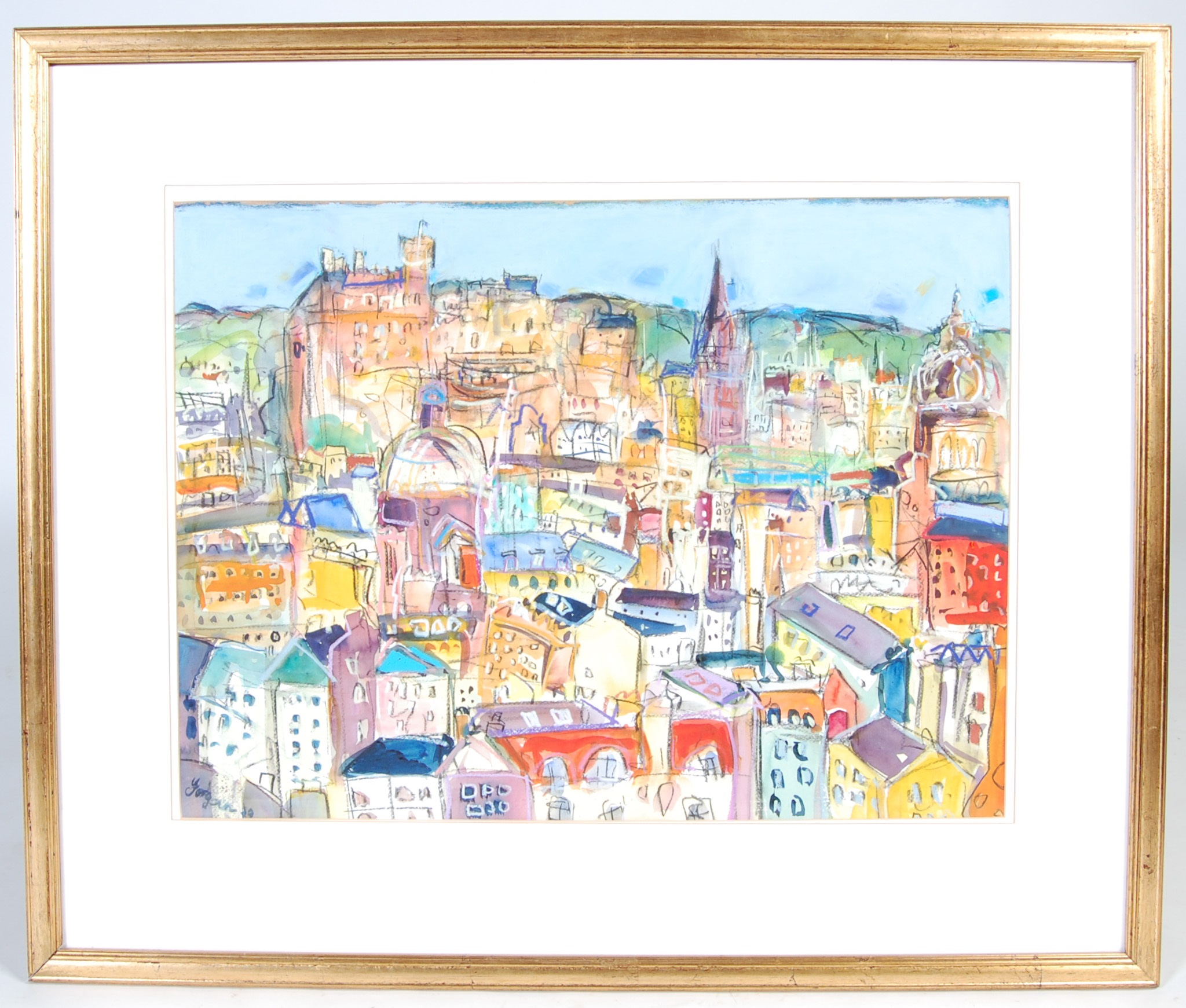 Lot 323 - AR John Forgan Edinburgh City charcoal and