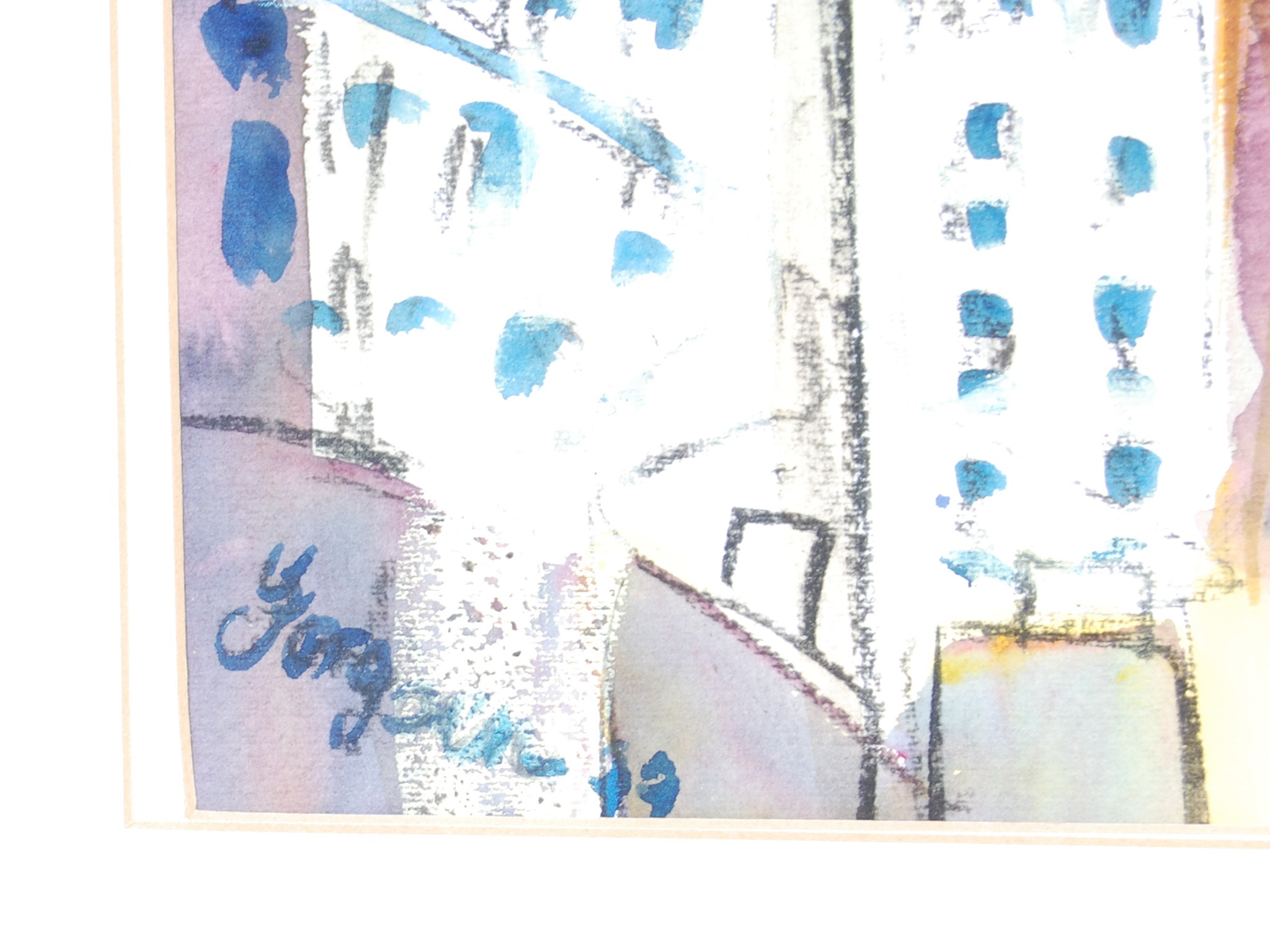 Lot 323 - AR John Forgan Edinburgh City charcoal and