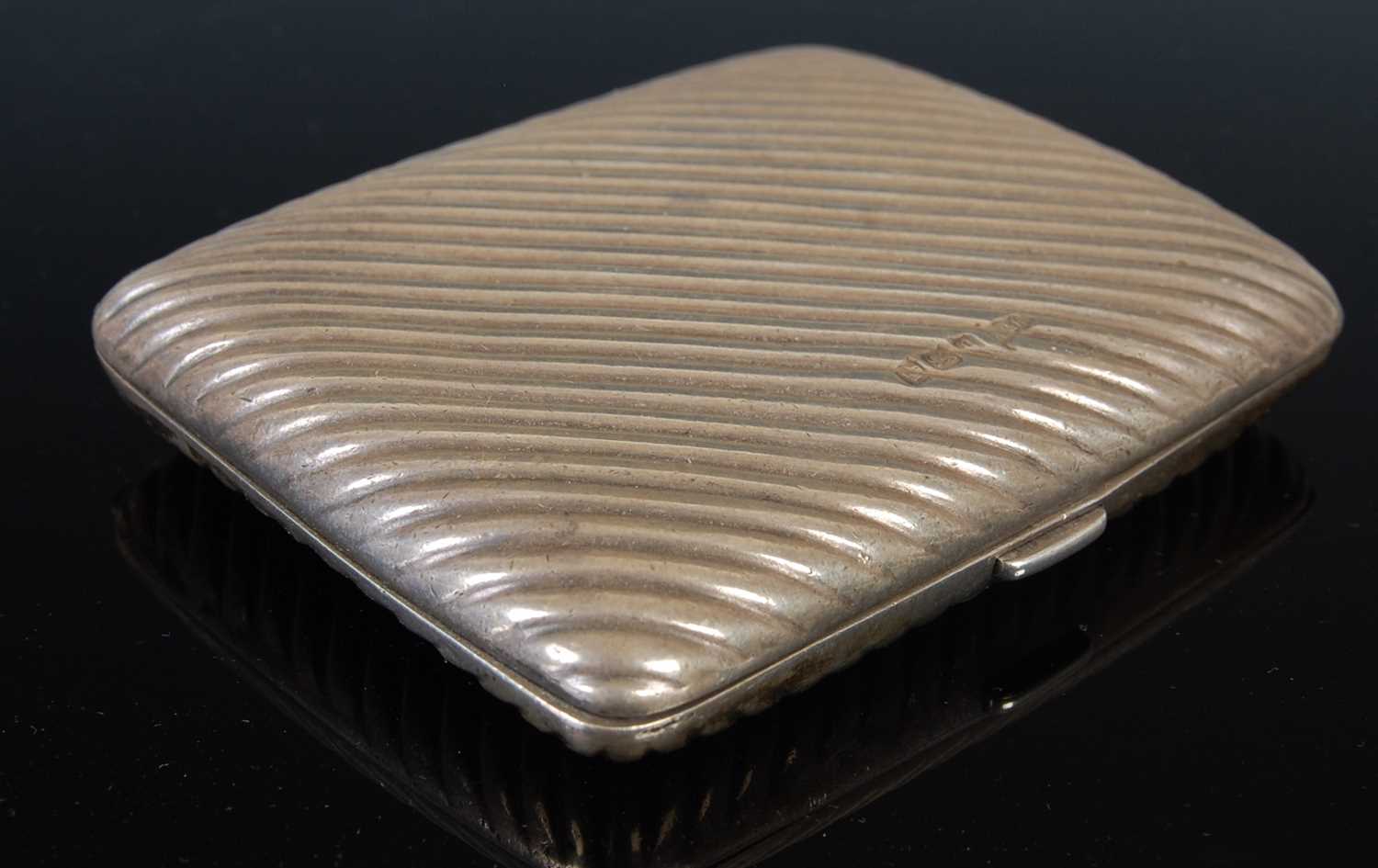 Lot 385 - A late Victorian silver cigarette case,