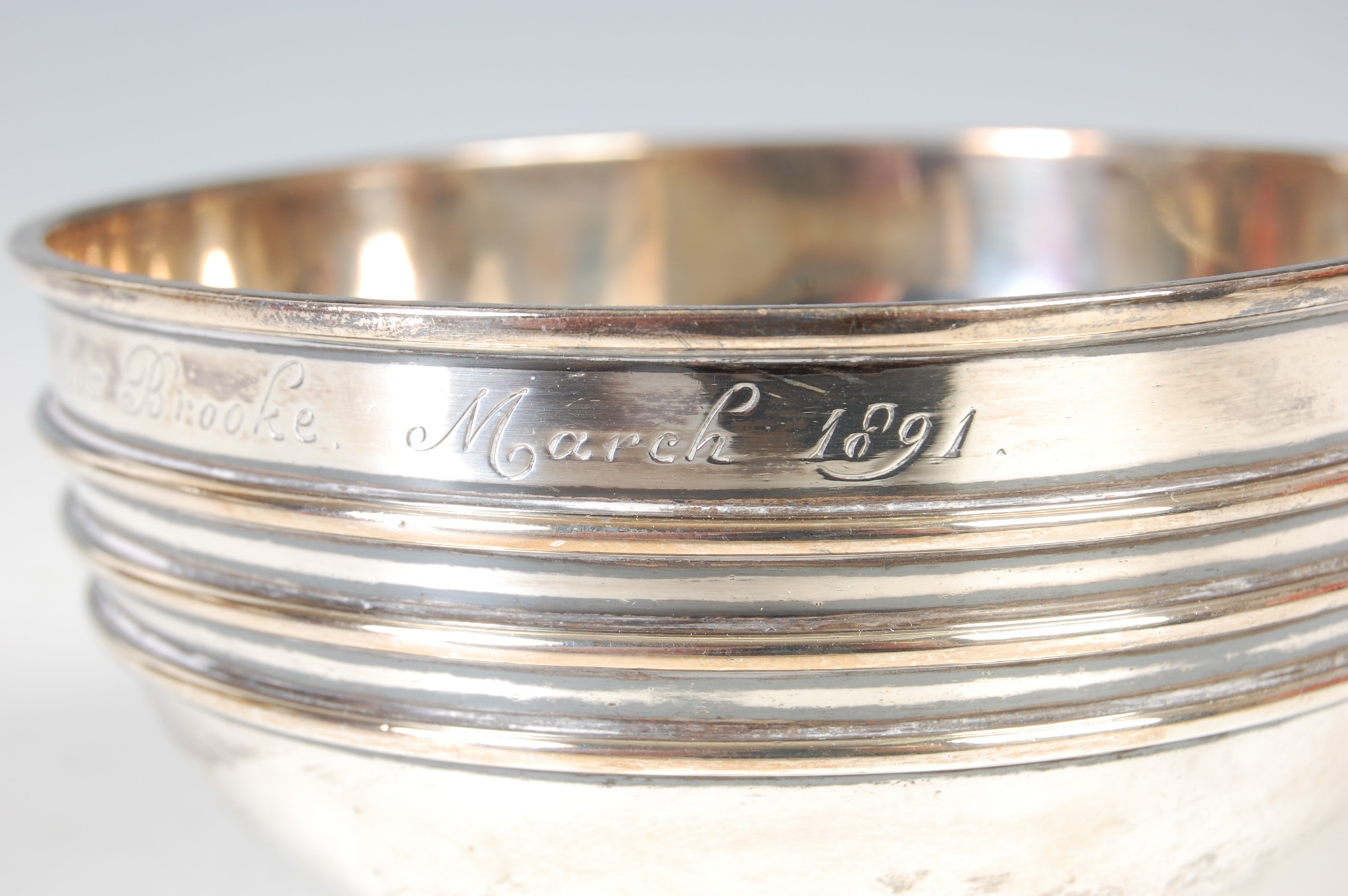 Lot 411 - A Victorian silver footed bowl, London, 1890,