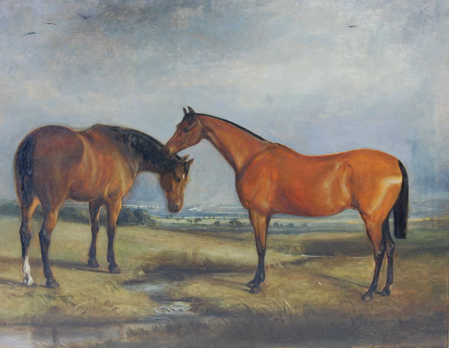 Lot 350 - John MacLeod (19th century) Two Bay horses