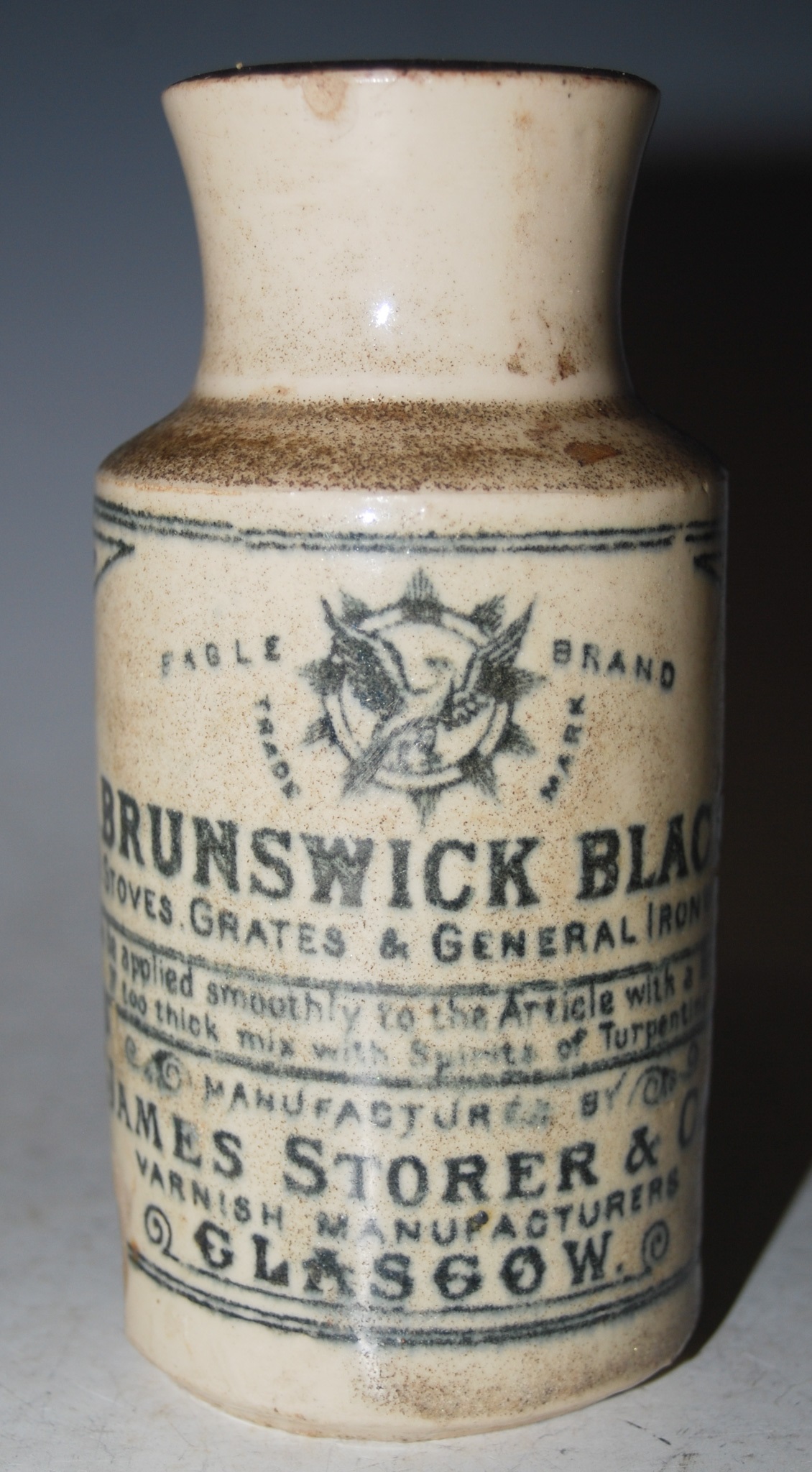 Lot 20 - A 19th century pottery bottle for 'Brunswick,