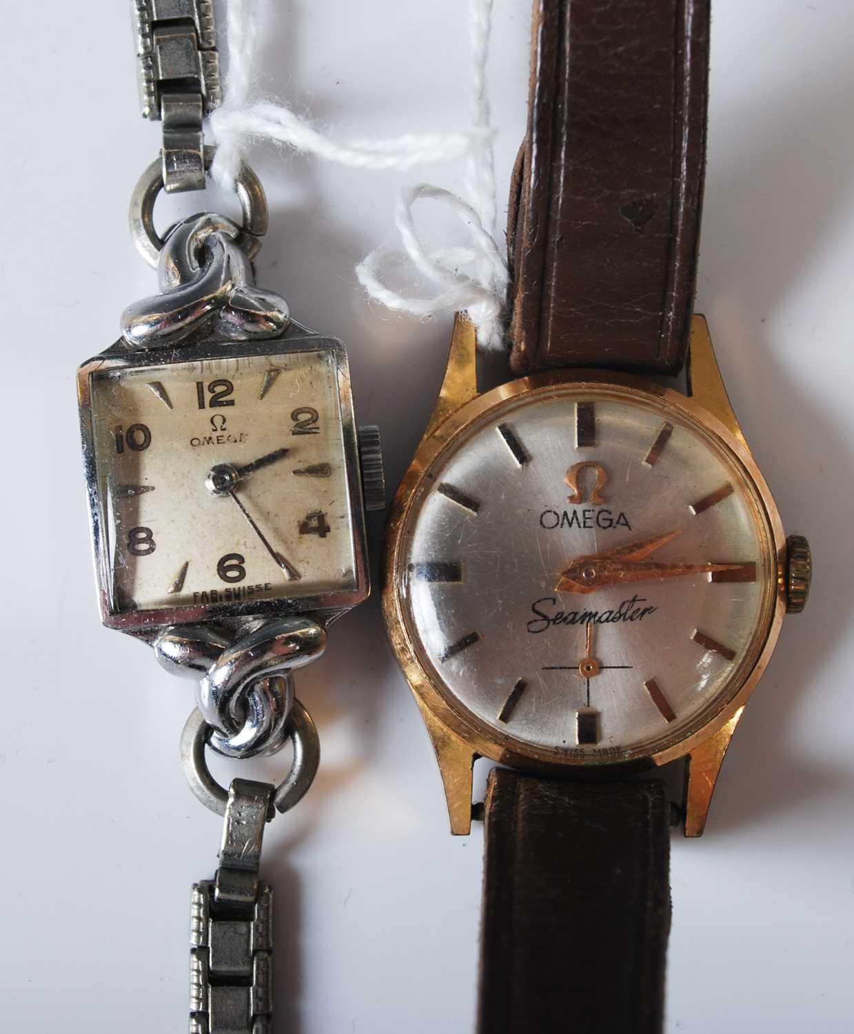Lot 267 - A vintage ladies Omega Seamster yellow metal