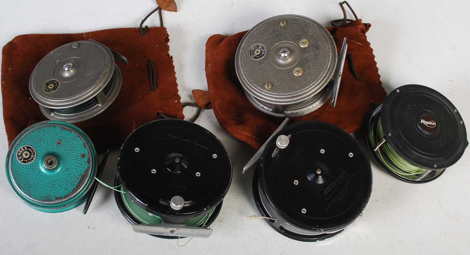 Lot 221 - Fishing interest: six assorted fishing reels