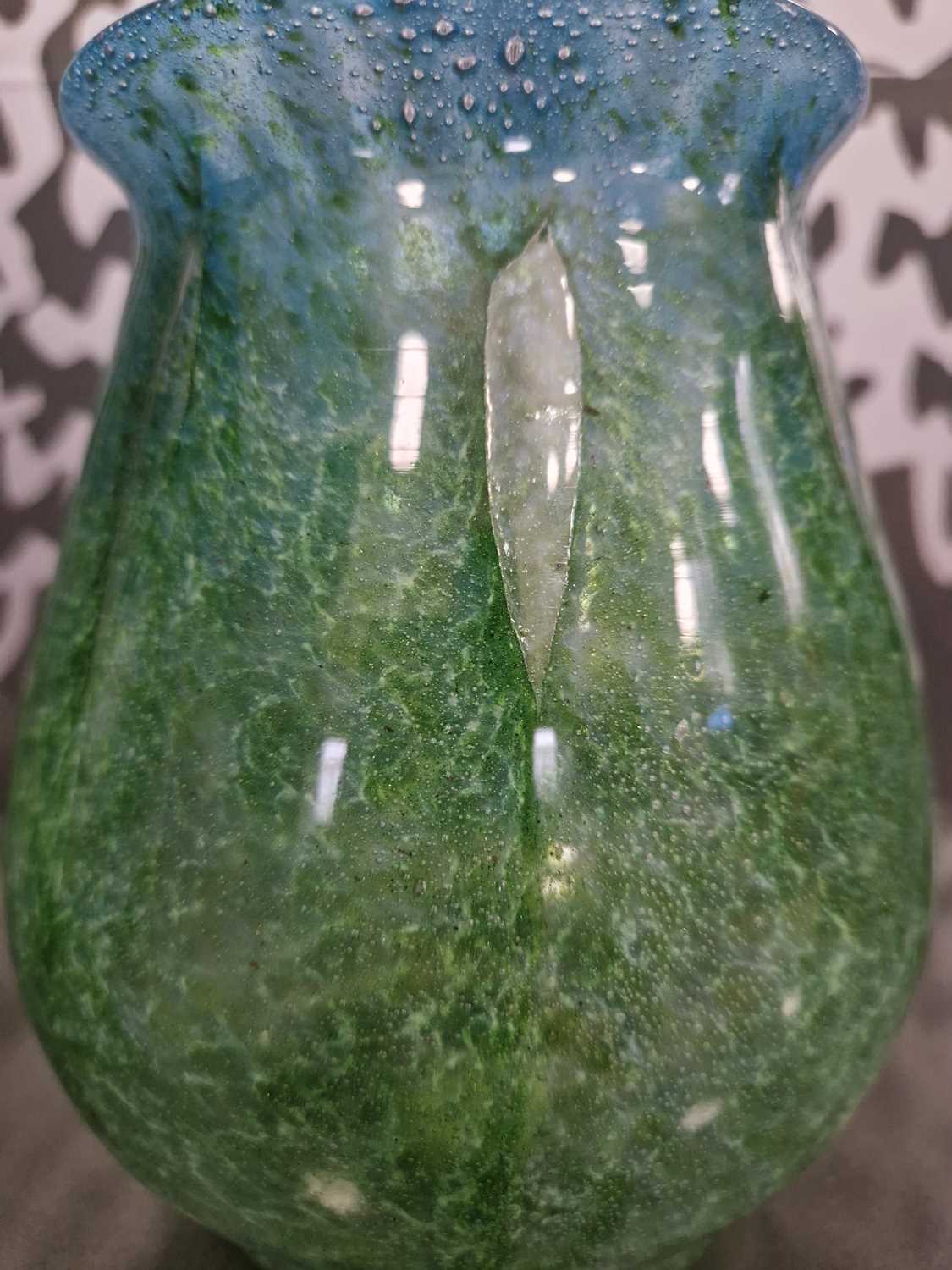 Lot 13 - A Monart glass vase, shape RA, mottled clear,