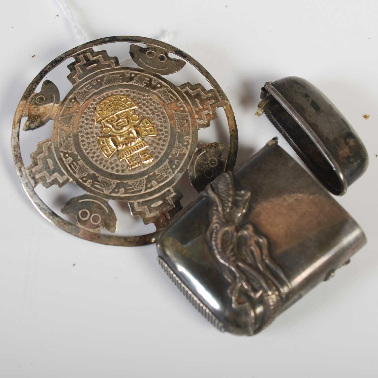 Lot 92 - A South American silver and silver gilt