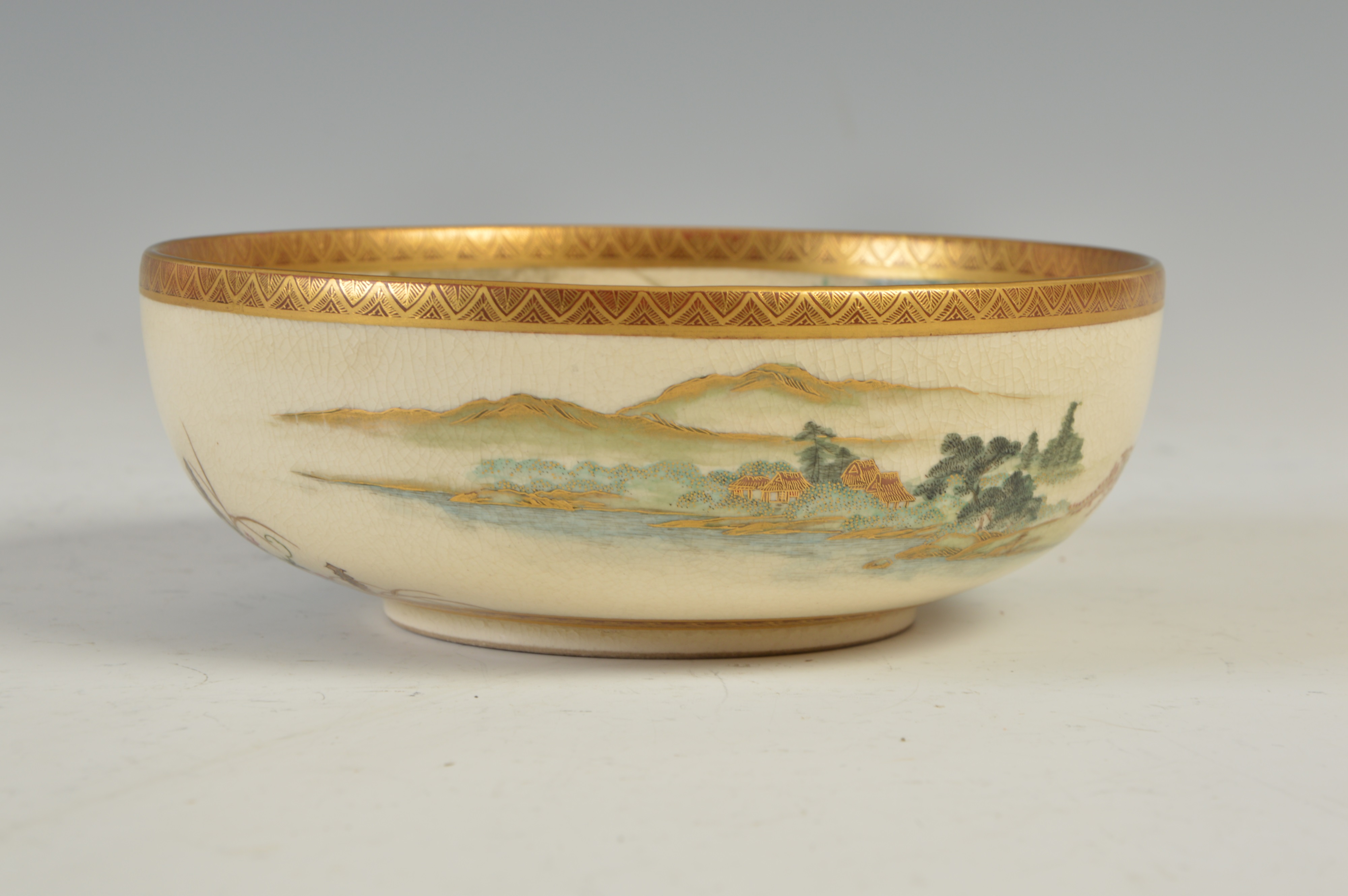 Lot 60 - A Japanese satsuma pottery bowl, Meiji Period,