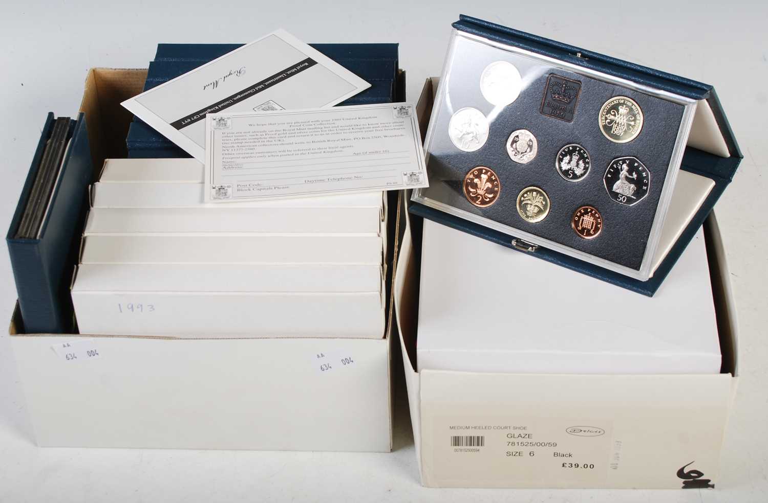 Lot 279 - Two boxes of assorted Royal Mint UK proof