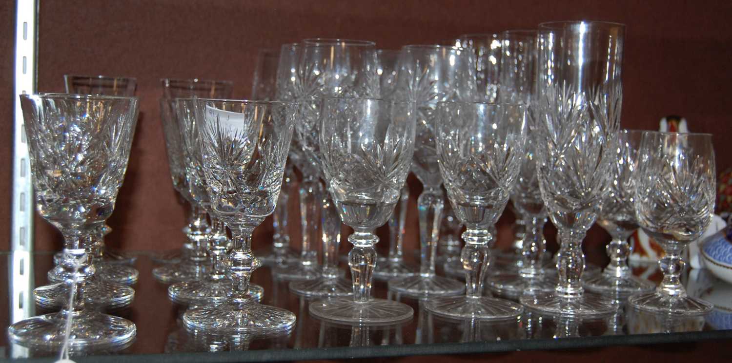 Lot 2 - Collection of assorted cut glassware of