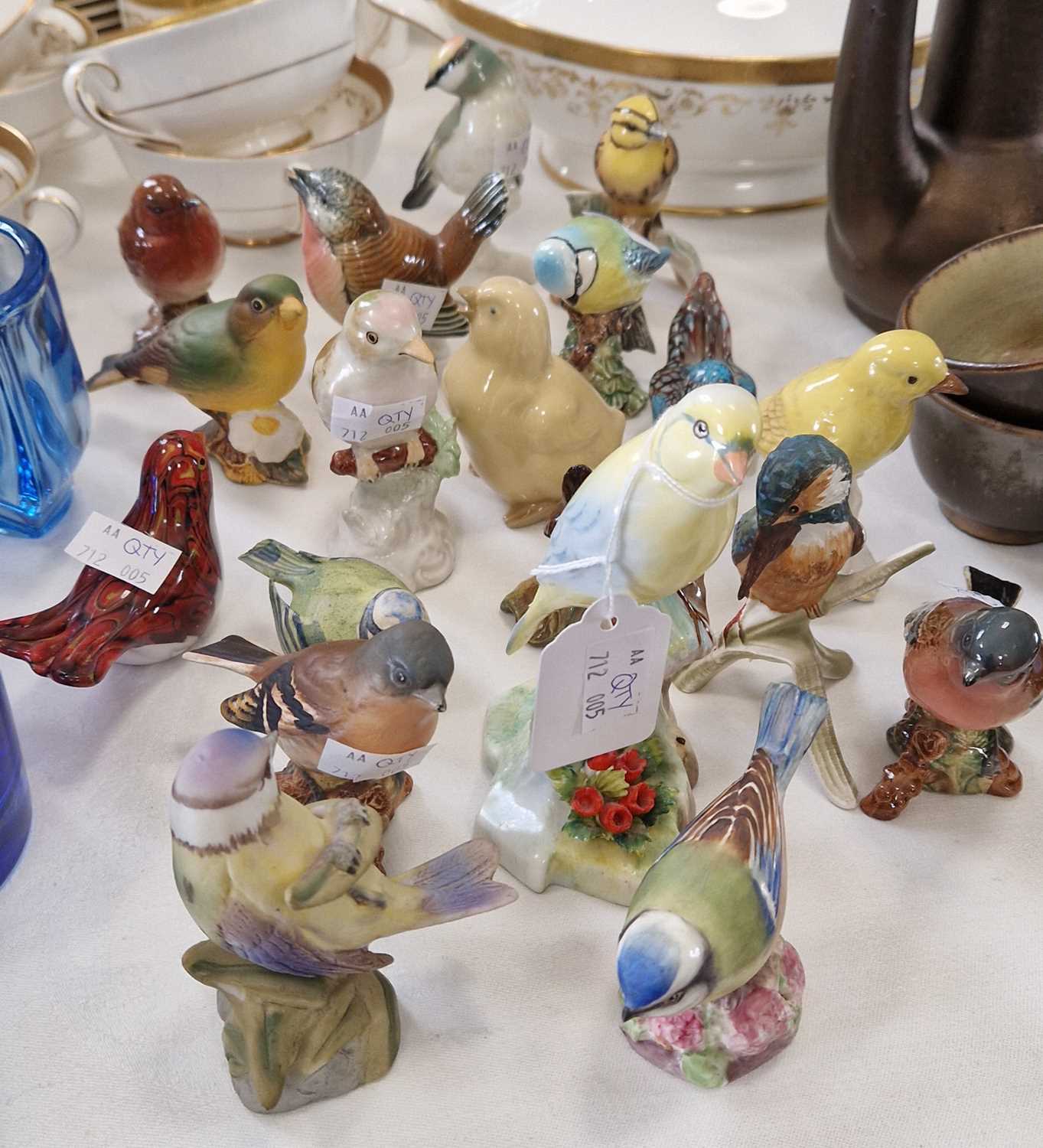 Lot 357 - A collection of porcelain and ceramic bird